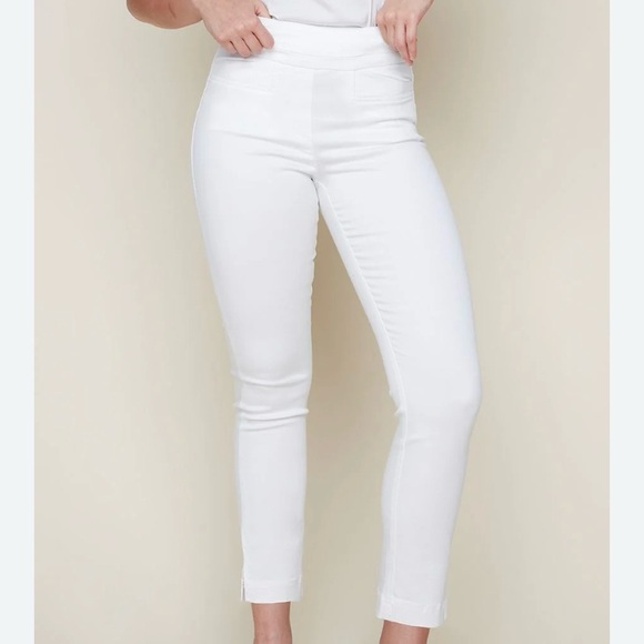 Renuar | Pants & Jumpsuits | Renuar Cigarette Ankle White Pull On ...